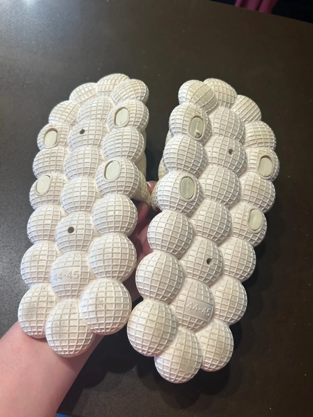 Shoes | Bubbletextured Slide Sandals In Light Pink | Poshmark